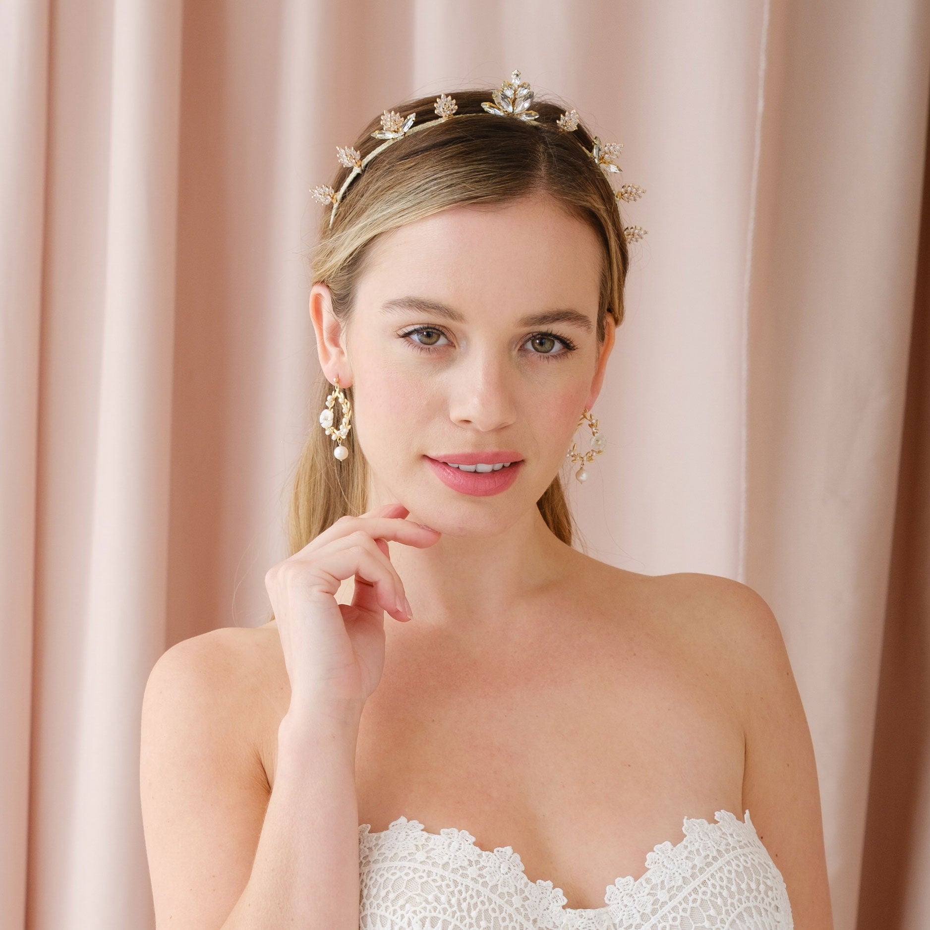 Phoebe crystal leaves deco crown | Miss Clemmie – Liberty in Love