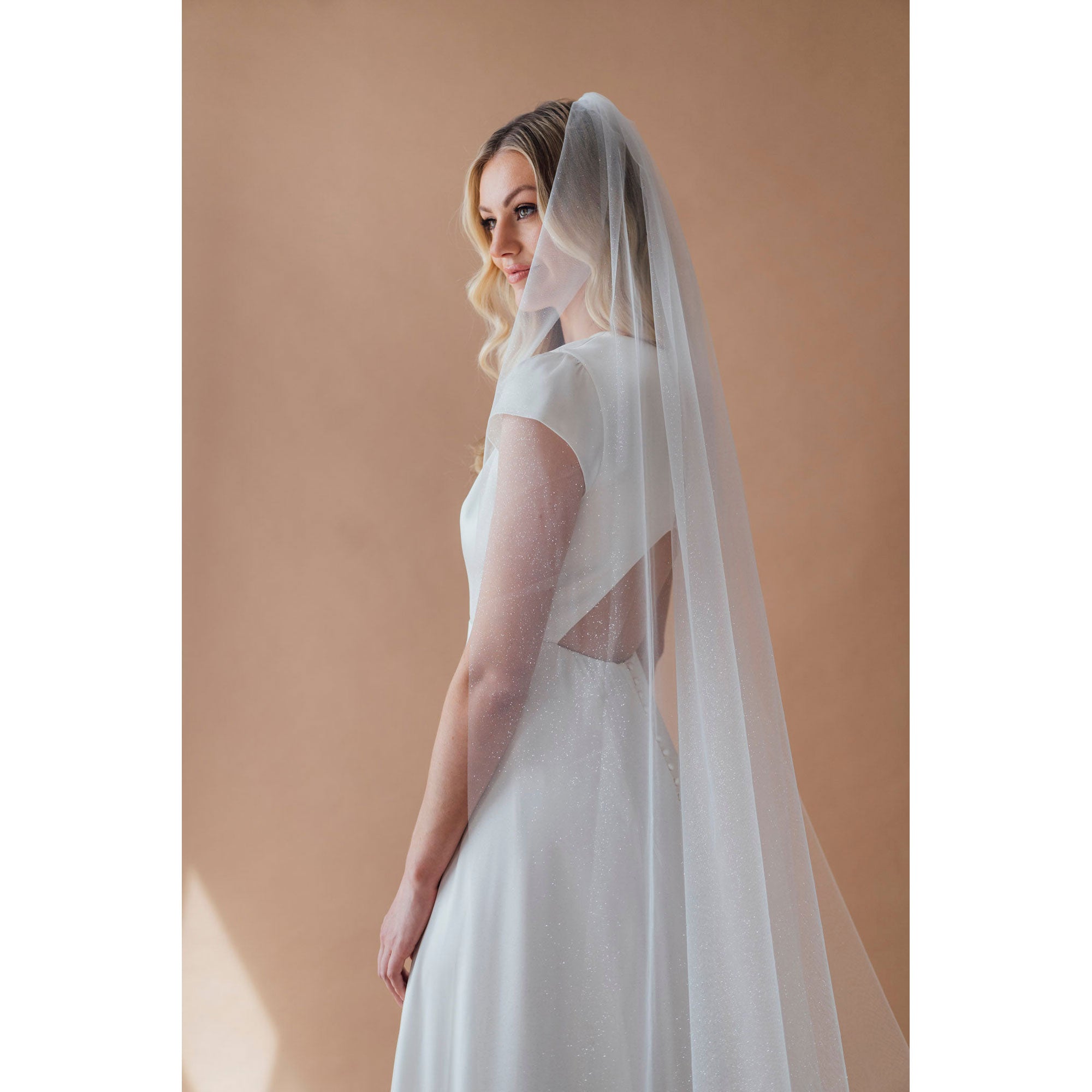 Luna silver glitter cathedral veil | Rebecca Andrews – Liberty in Love