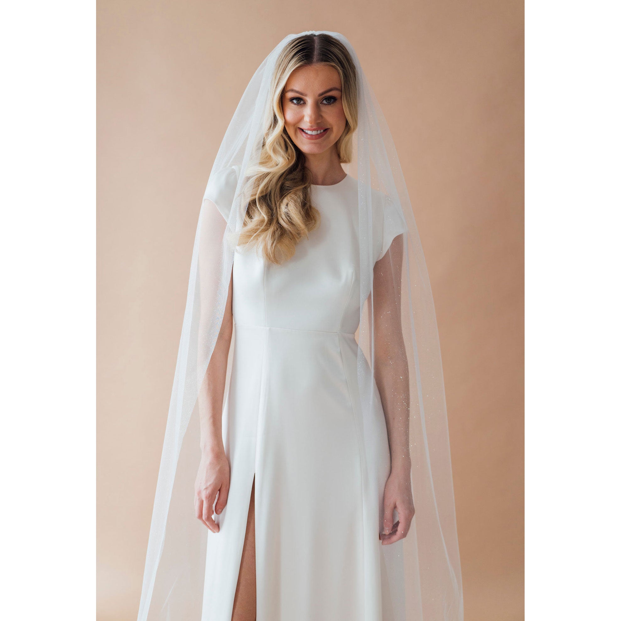 Luna silver glitter cathedral veil | Rebecca Andrews – Liberty in Love