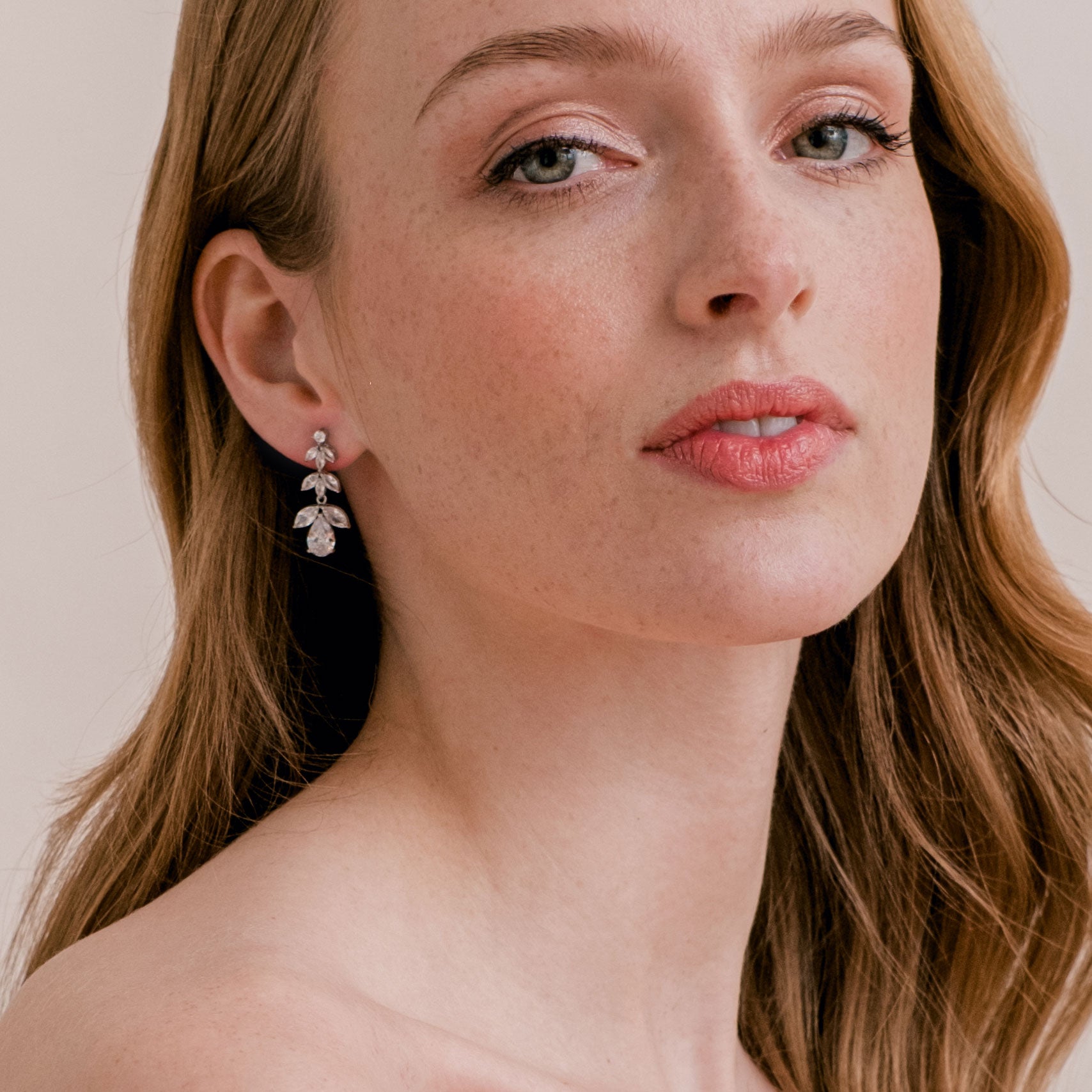 Quinn crystal floral drop earrings | Liberty in Love