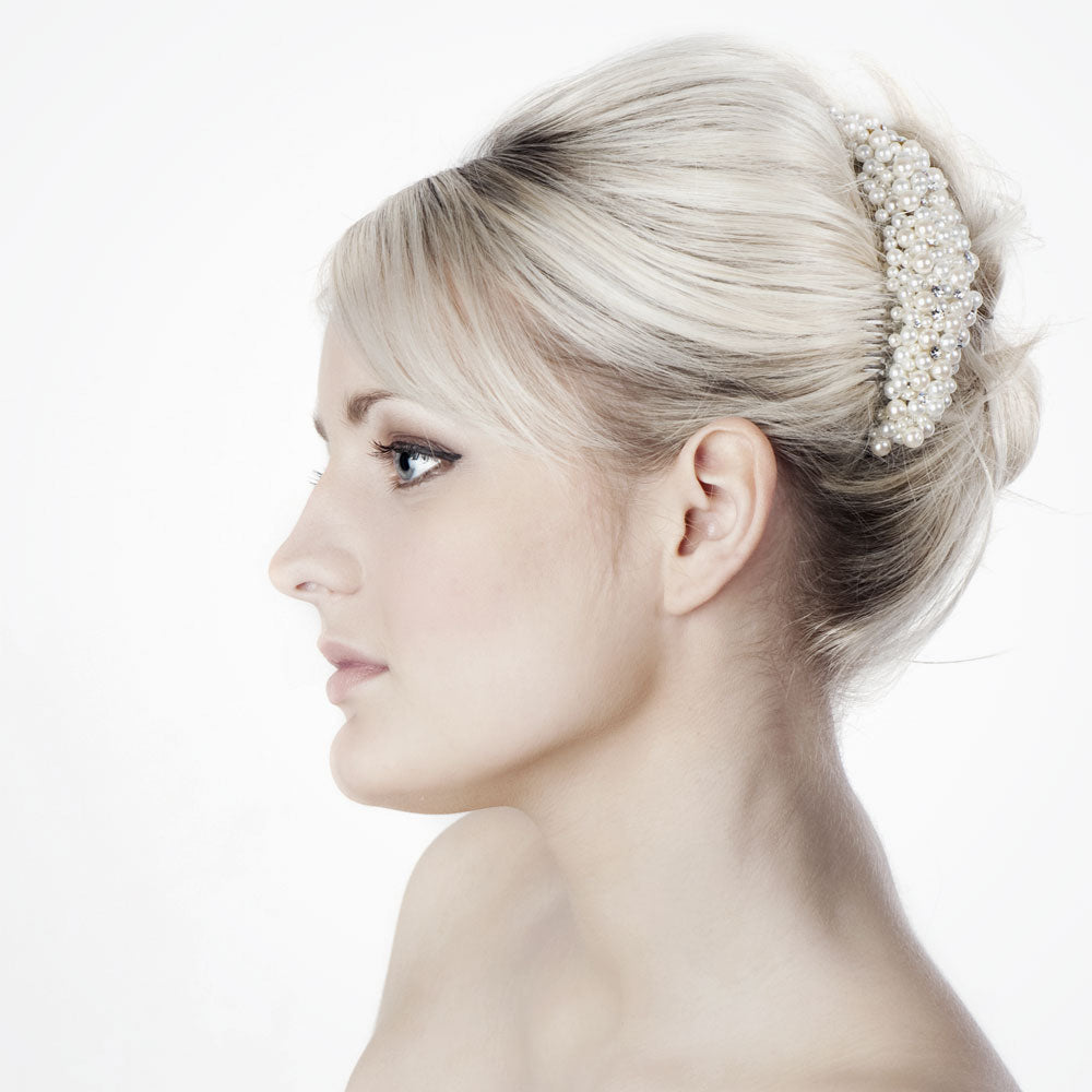 Melanie comb by Leigh-Anne McCague | Large pearl bridal comb – Liberty ...