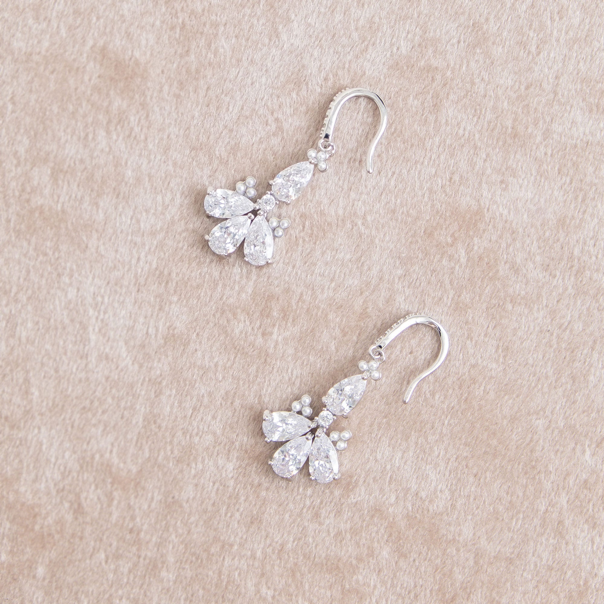 Cara crystal and pearlette drop earrings | Aria – Liberty in Love