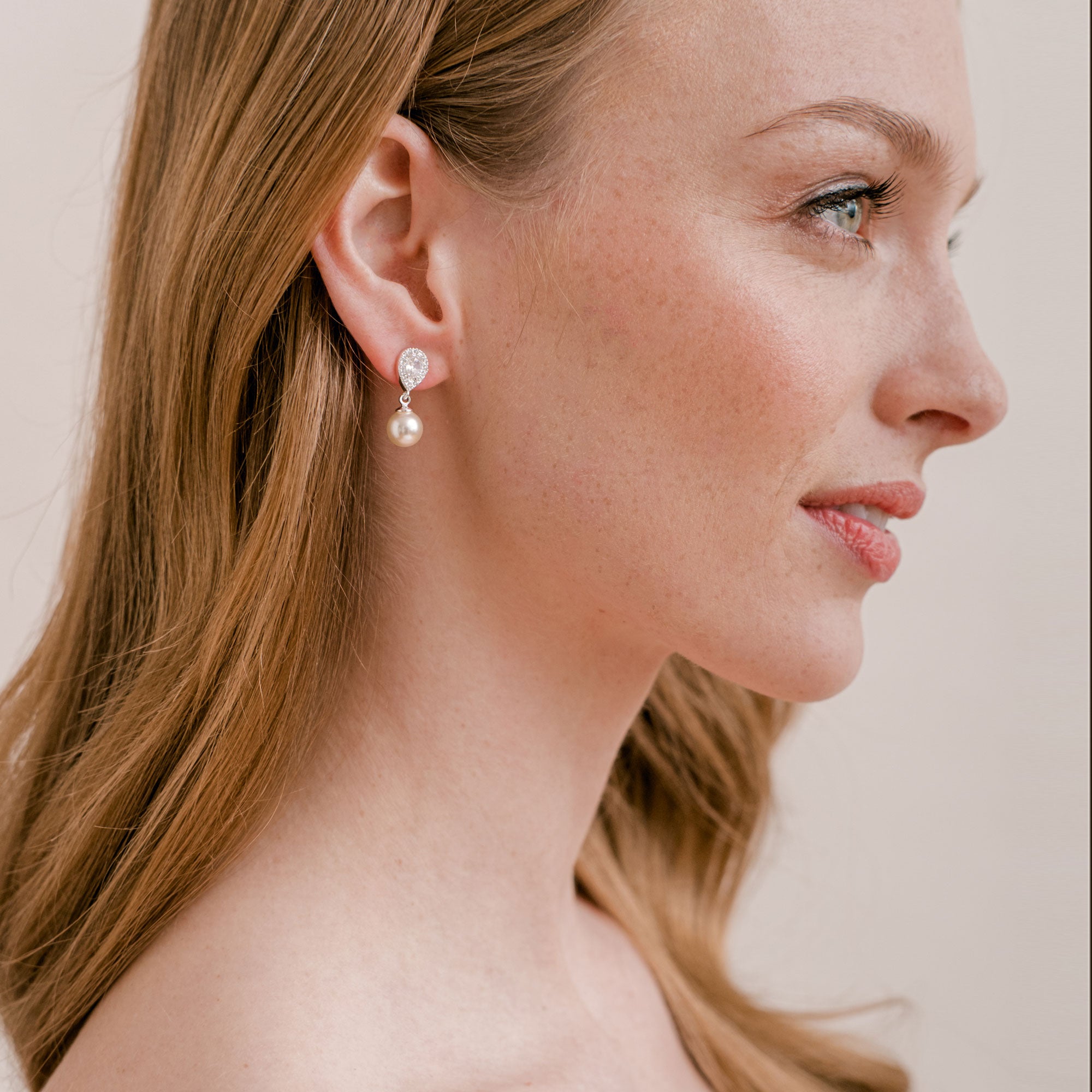 Coco pearl drop earrings and necklace set (silver) | Liberty in Love