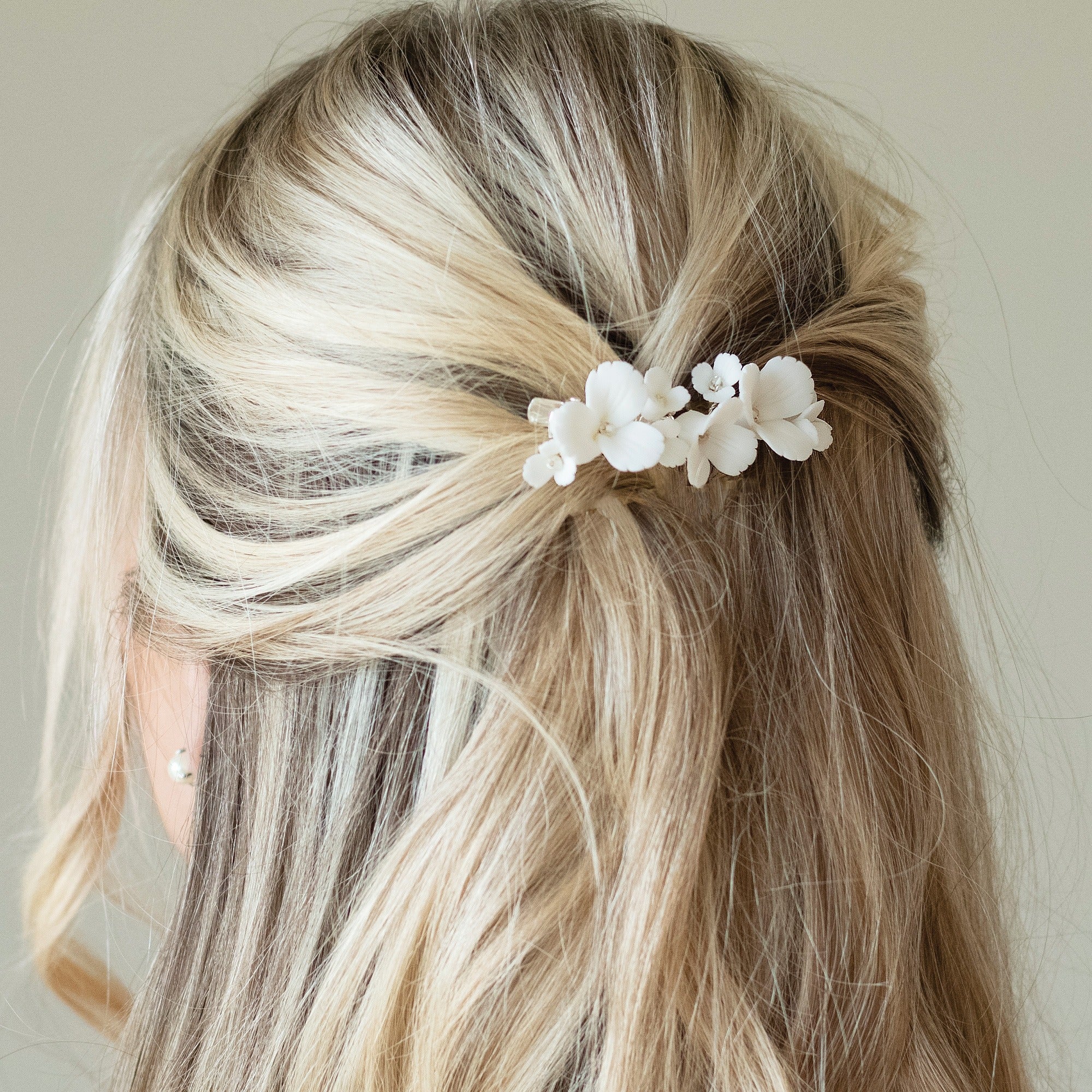 Elderflower ceramic floral sprig clip | Ivory & Co – Liberty in Love