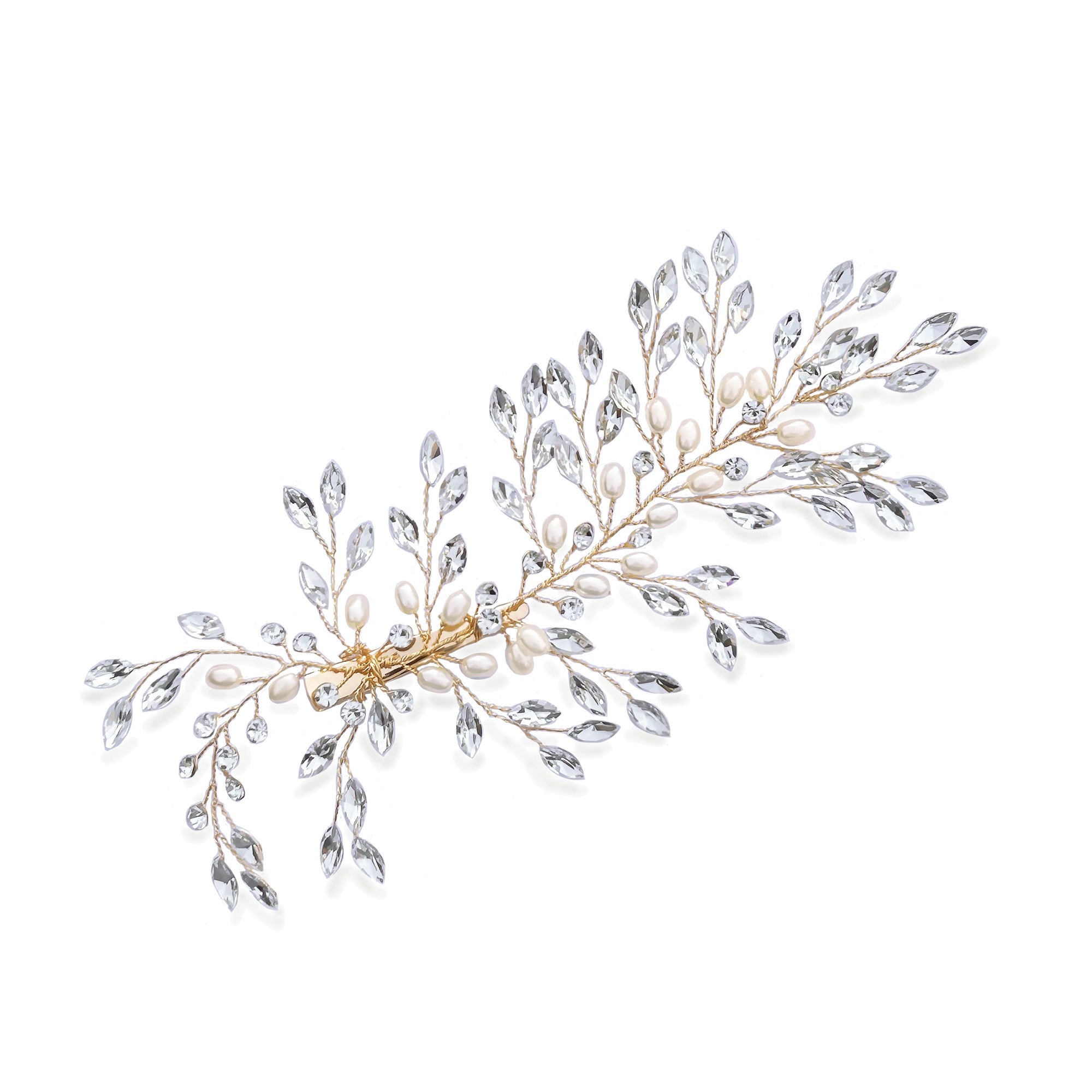Pearl serenade crystal spray clip (gold) | Ivory & Co – Liberty in Love