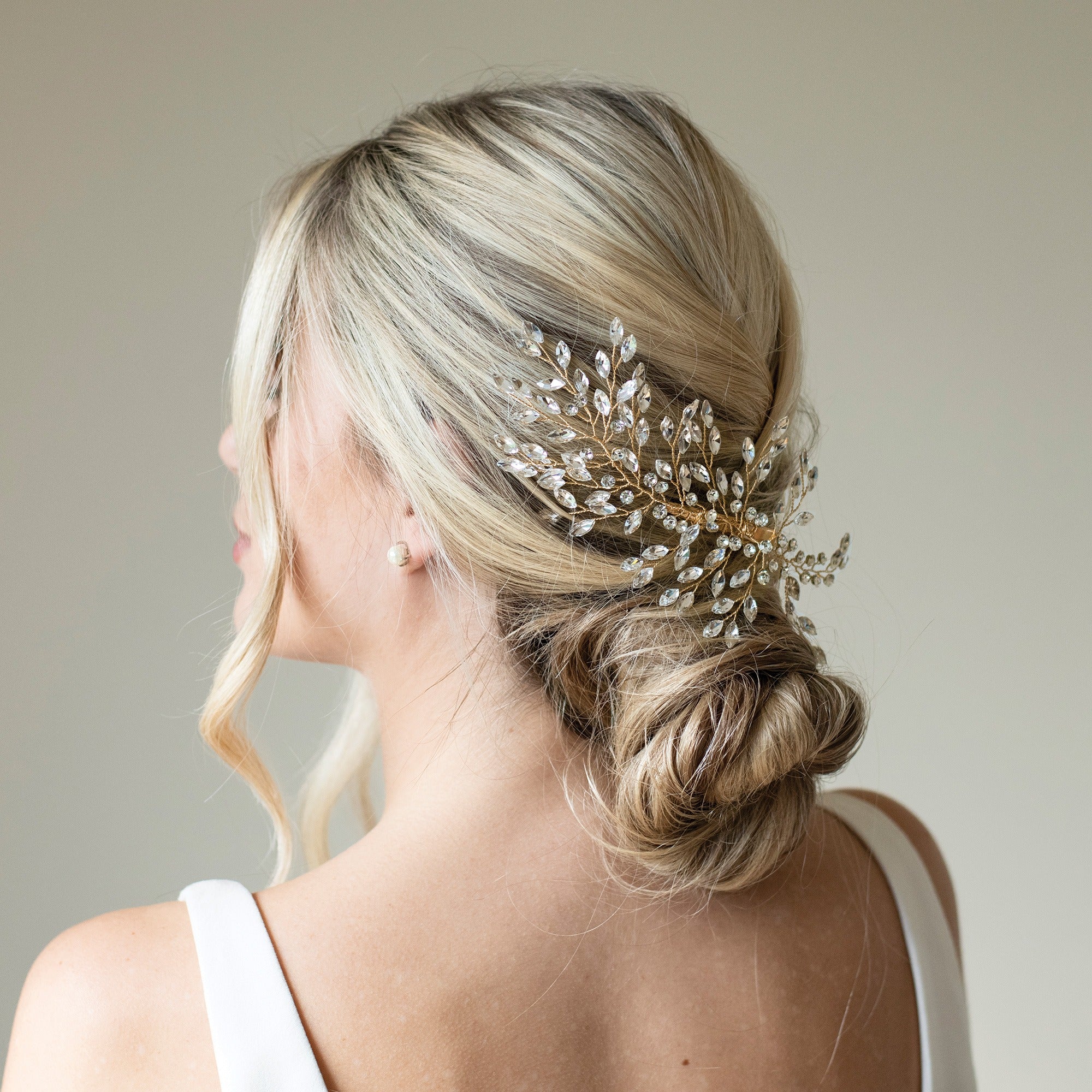 Serenade crystal spray clip (gold) | Ivory & Co – Liberty in Love