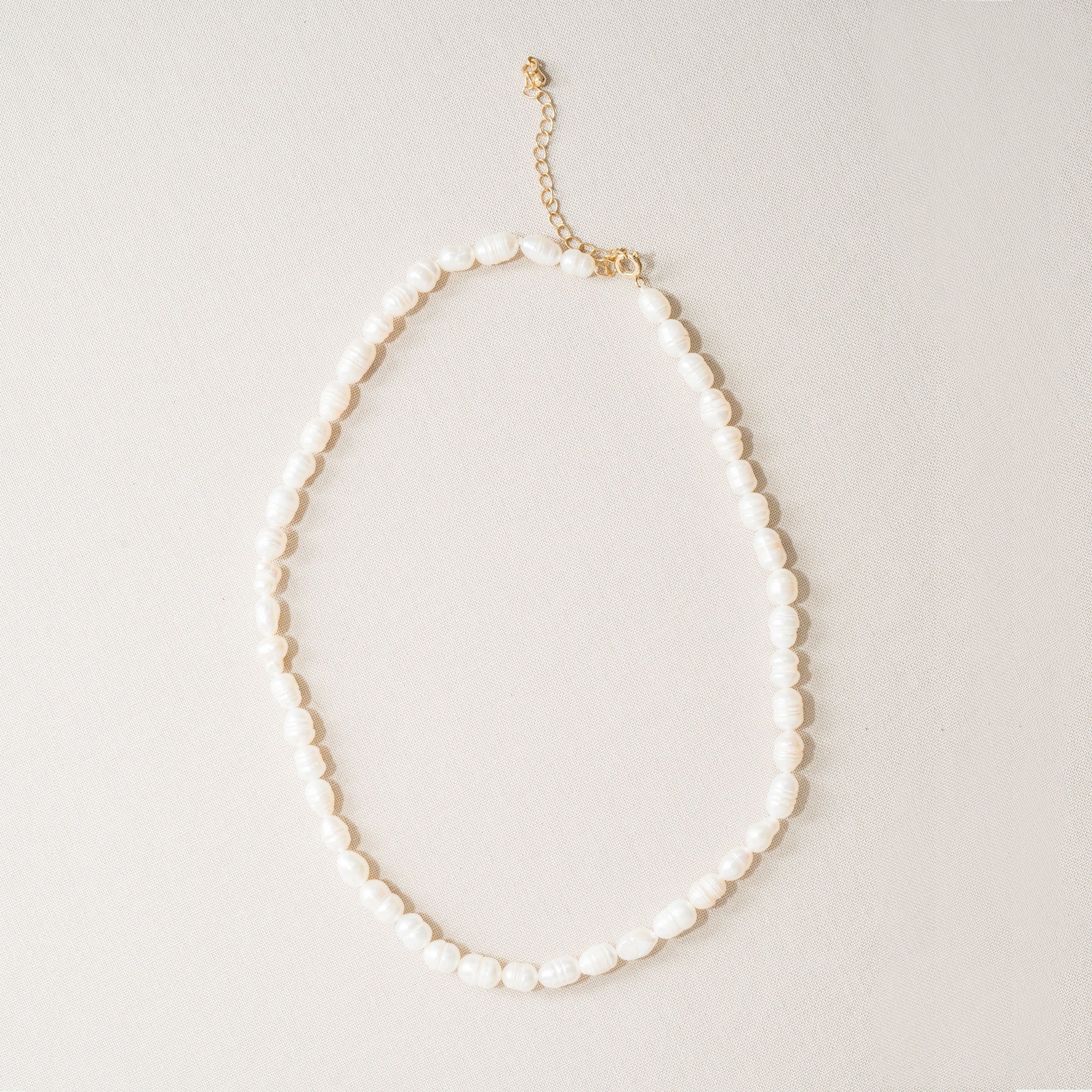 Irregular freshwater rice pearl necklace (gold) | Aria – Liberty in Love