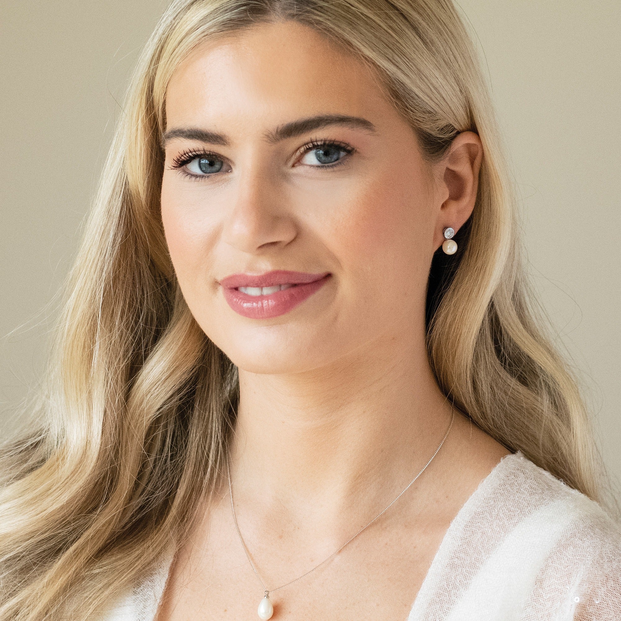 Portland solitaire crystal and pearl earrings | Ivory & Co – Liberty in ...
