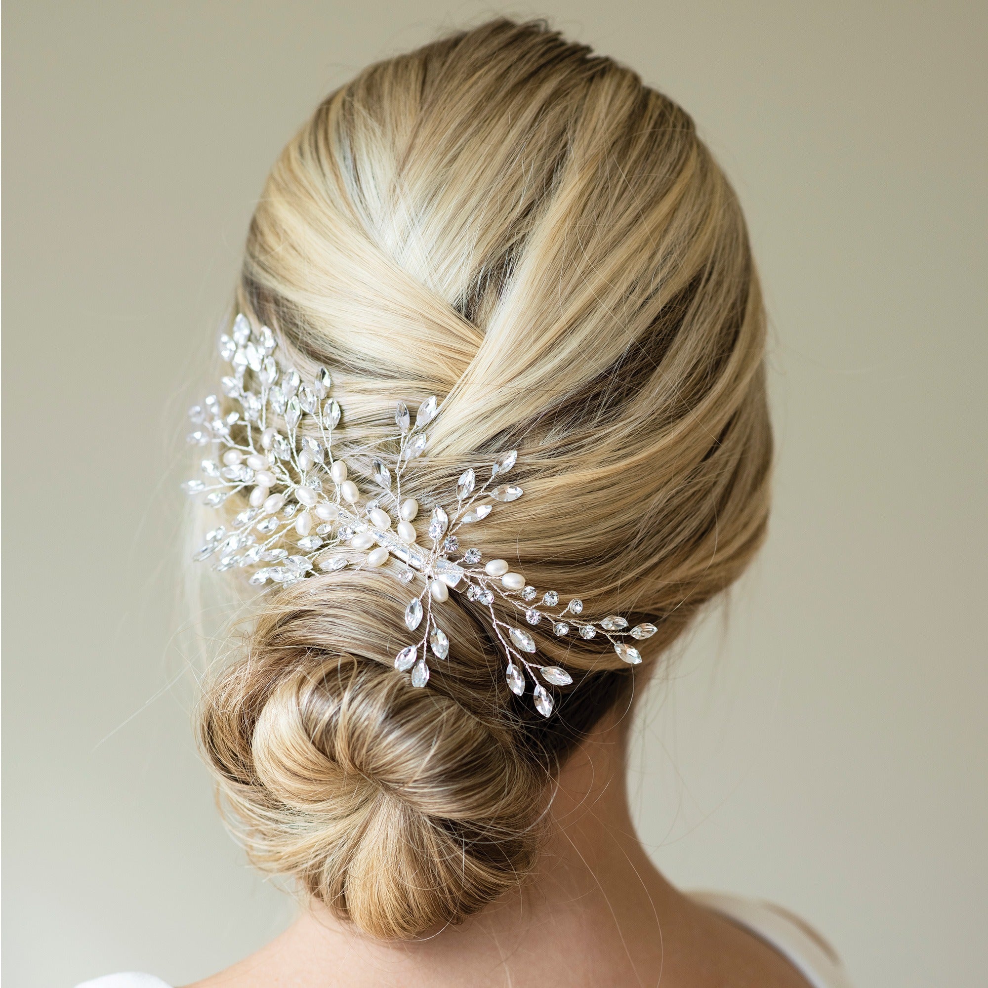 Pearl serenade crystal spray clip | Silver | Ivory & Co – Liberty in Love