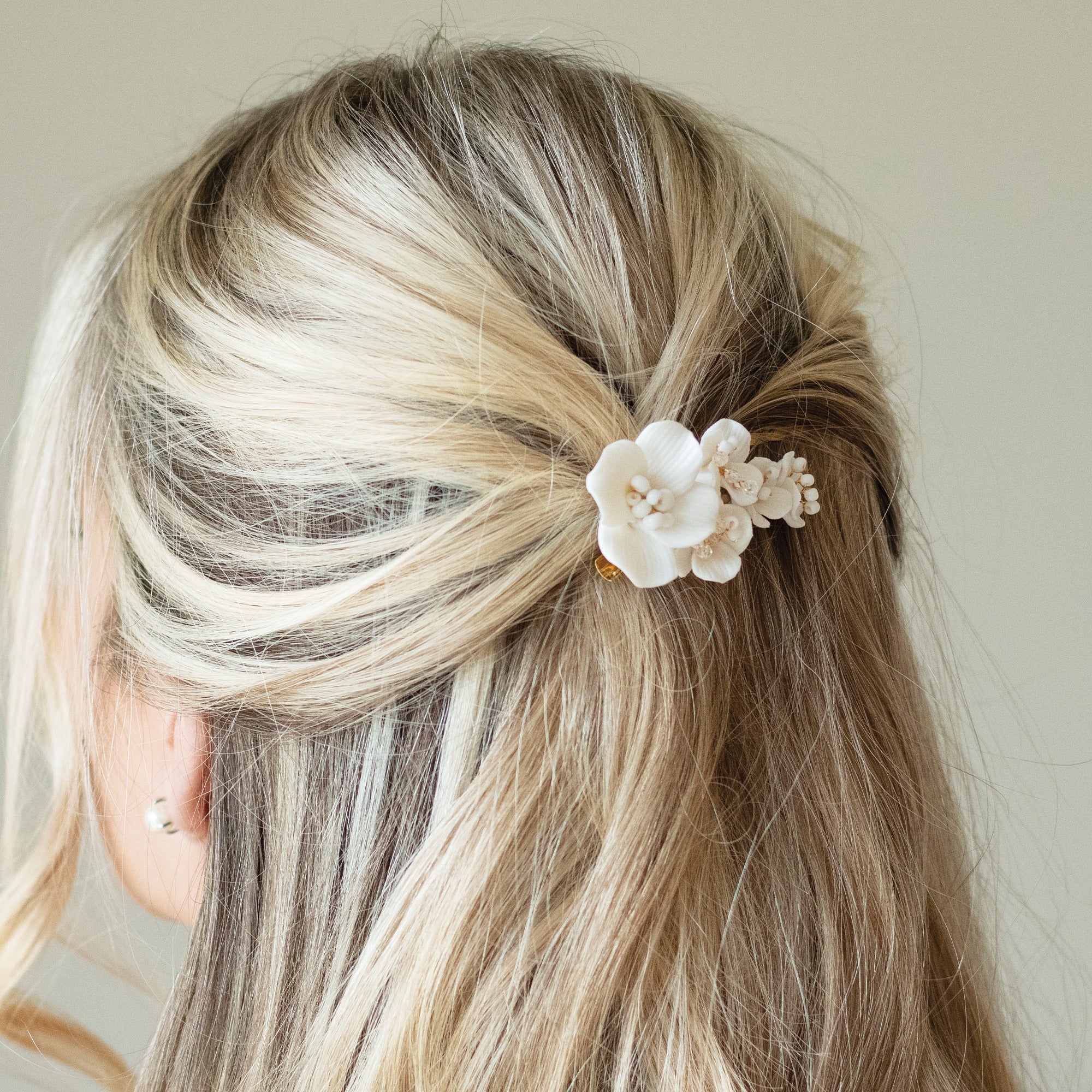 Tigerlily ceramic floral clip (gold) | Ivory & Co – Liberty in Love