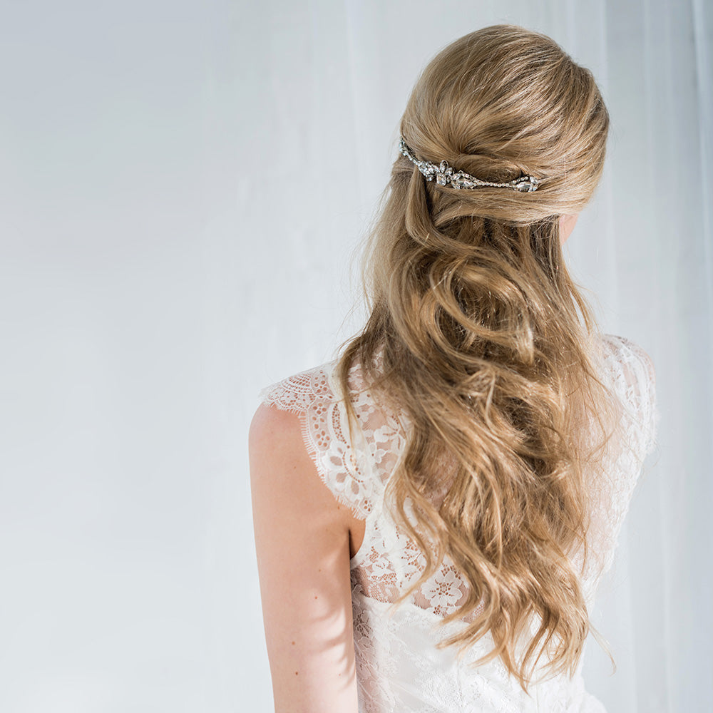 Swarovski crystal embellished symmetrical headpiece | Anna | Halo and ...