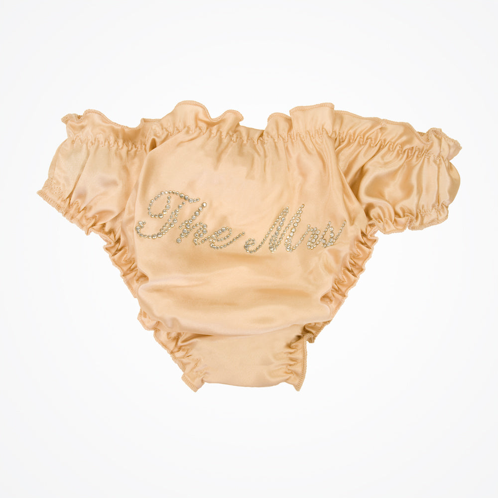 ‘The Mrs’ blush pink bridal knickers | Swarovski crystal bridal ...