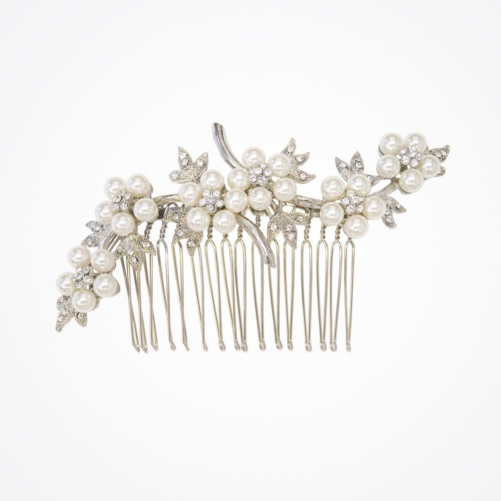 Pearl bridal hair comb | Keishii pearl comb | Stephanie Browne ...