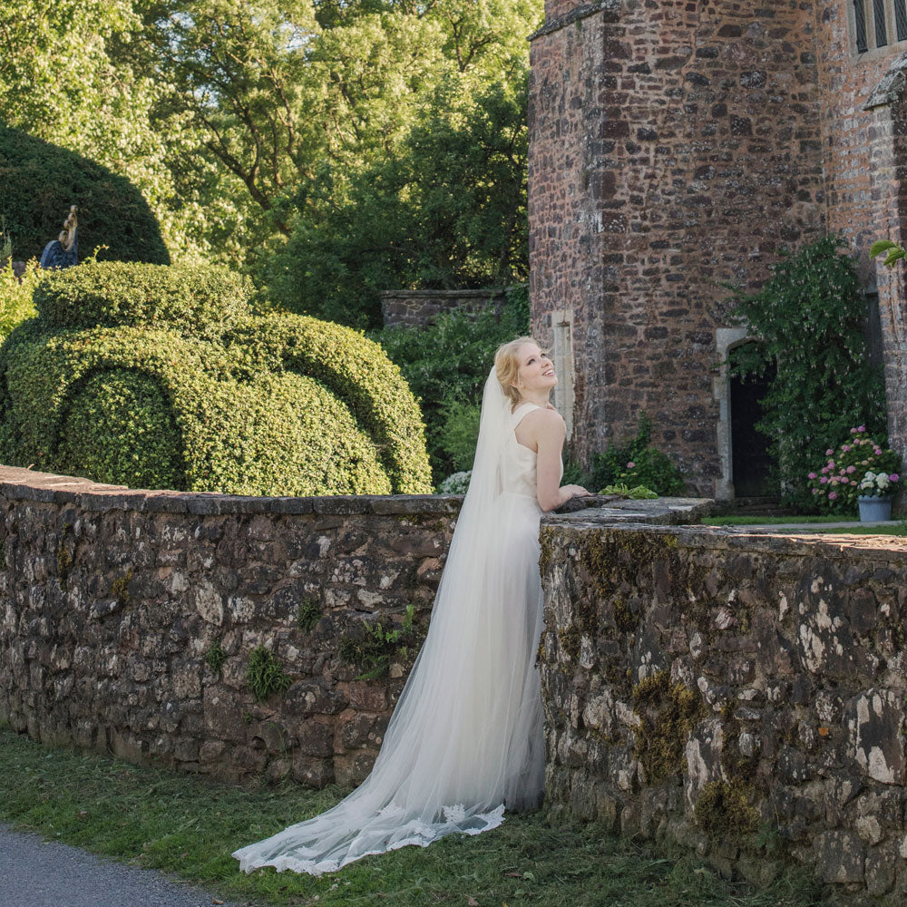 Lace edge train length veil | Lunaria | Joyce Jackson – Liberty in Love
