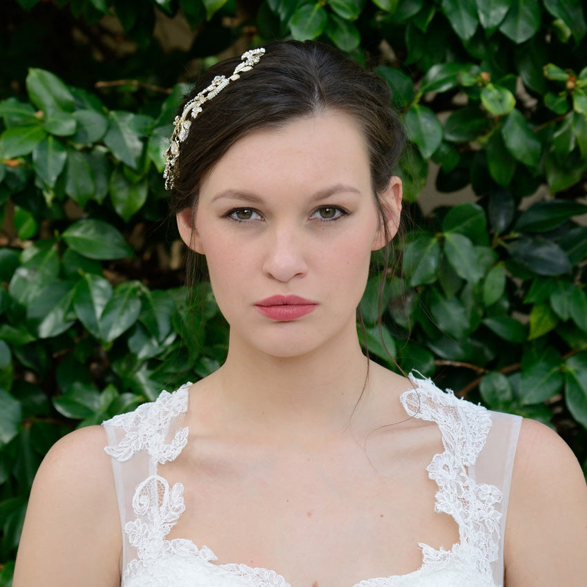 Gold-toned floral hairclip for chignon | Lydia | Ivory and Co – Liberty ...