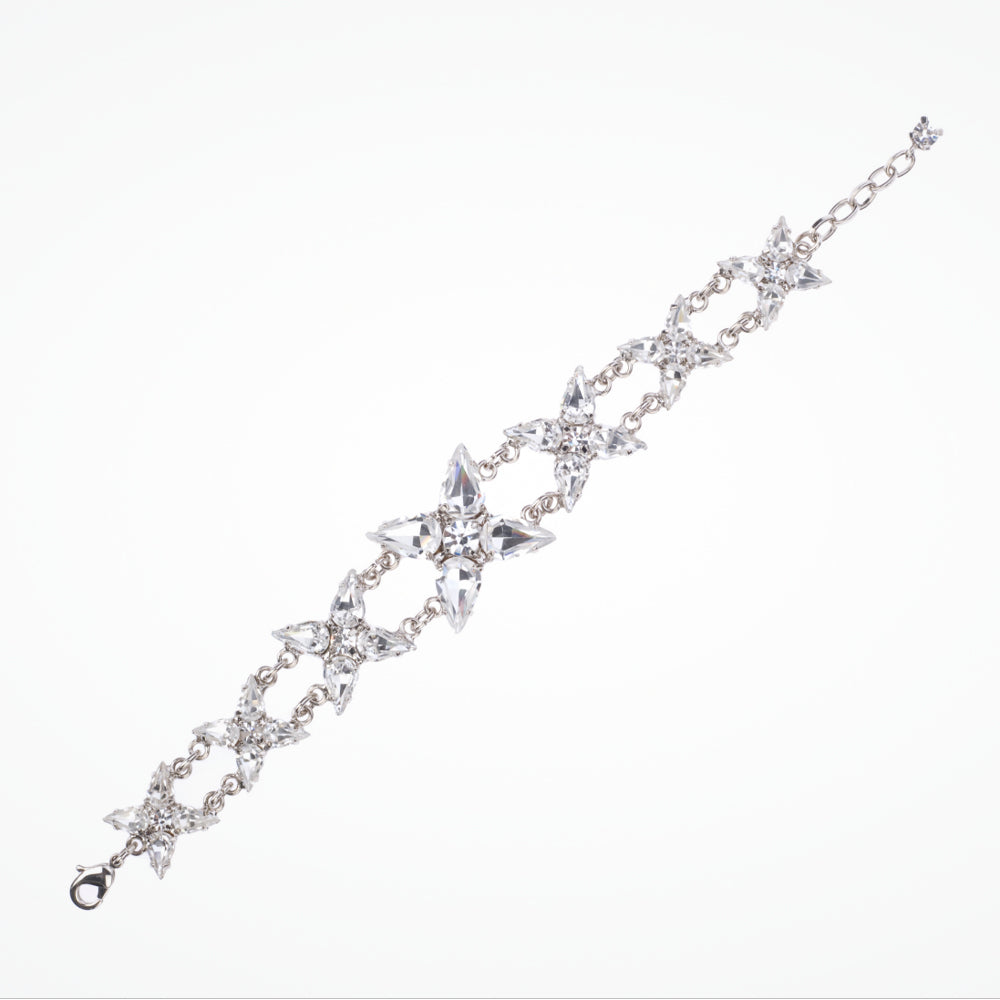 Star embellishment bridal bracelet | Crystal encrusted star wedding ...